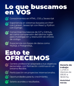 Nueva Oferta Laboral para Programador